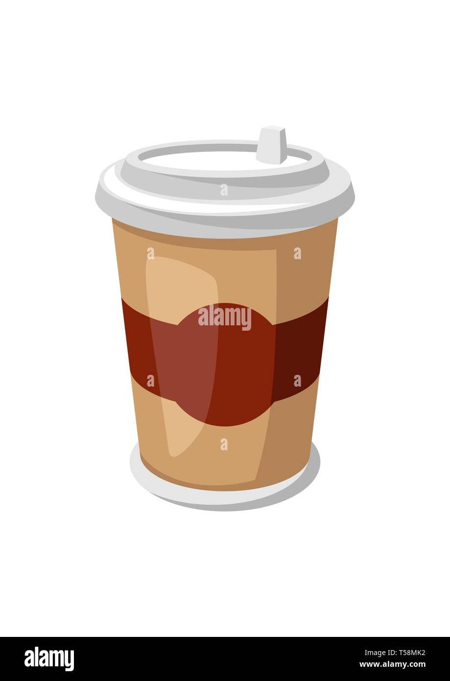Illustration of stylized paper cup with coffee Stock Vector Image & Art ...