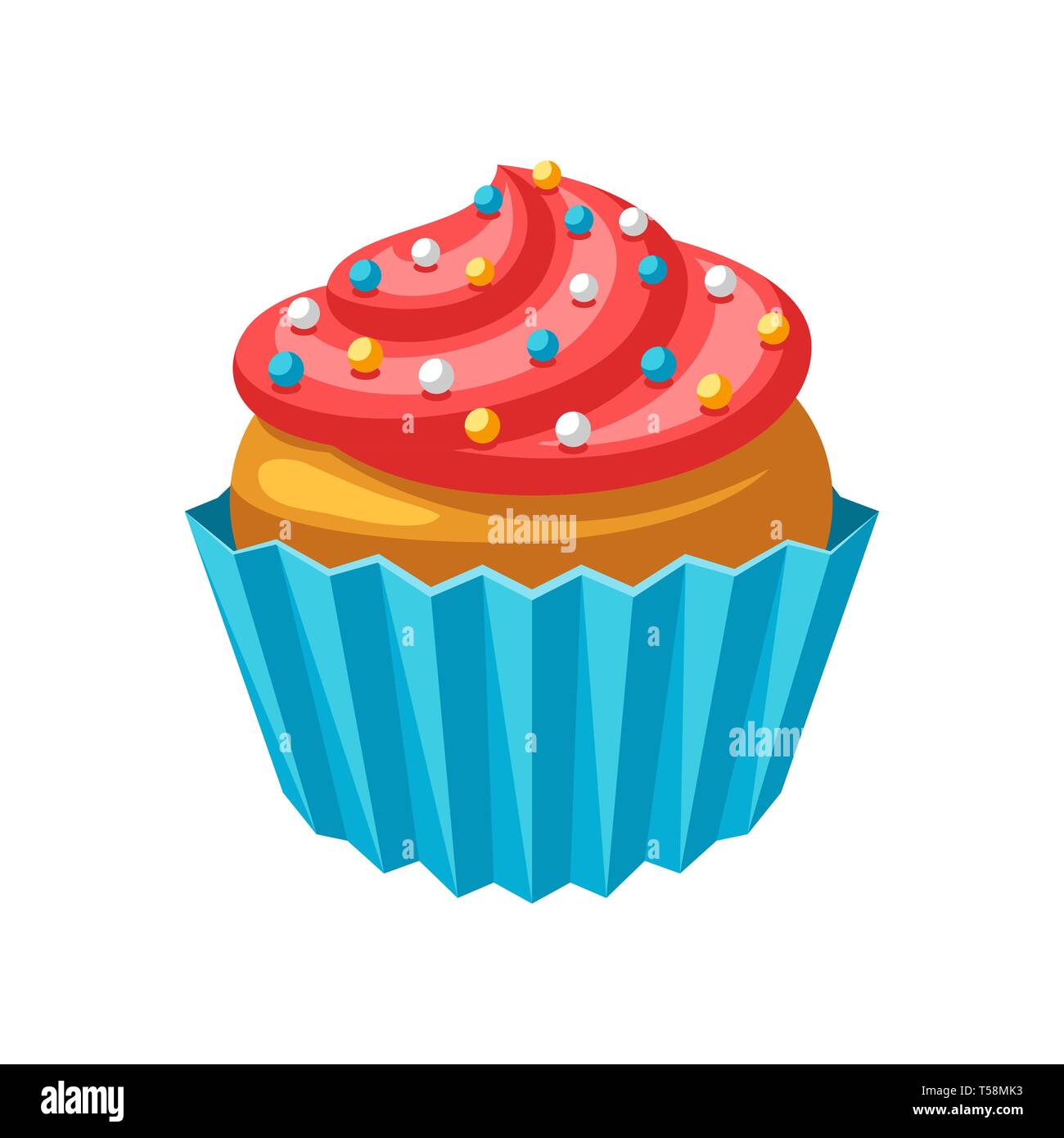 Illustration of stylized cupcake Stock Vector Image & Art - Alamy
