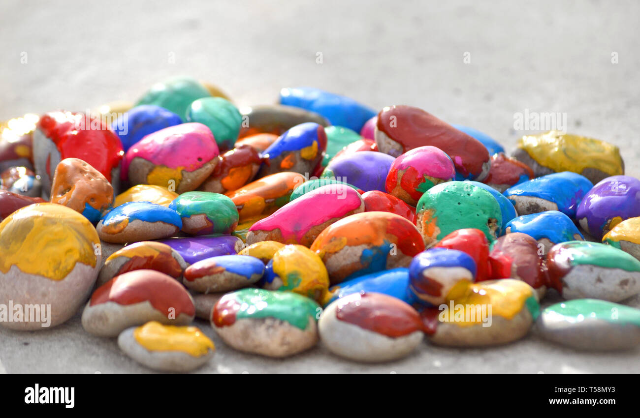 Abstract creative background close-up. Stones with a smooth surface ...