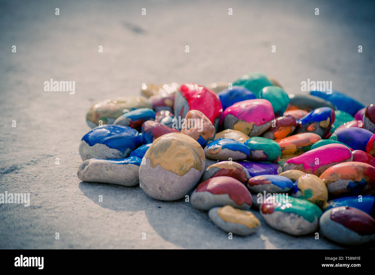 Abstract creative background close-up. Stones with a smooth surface ...