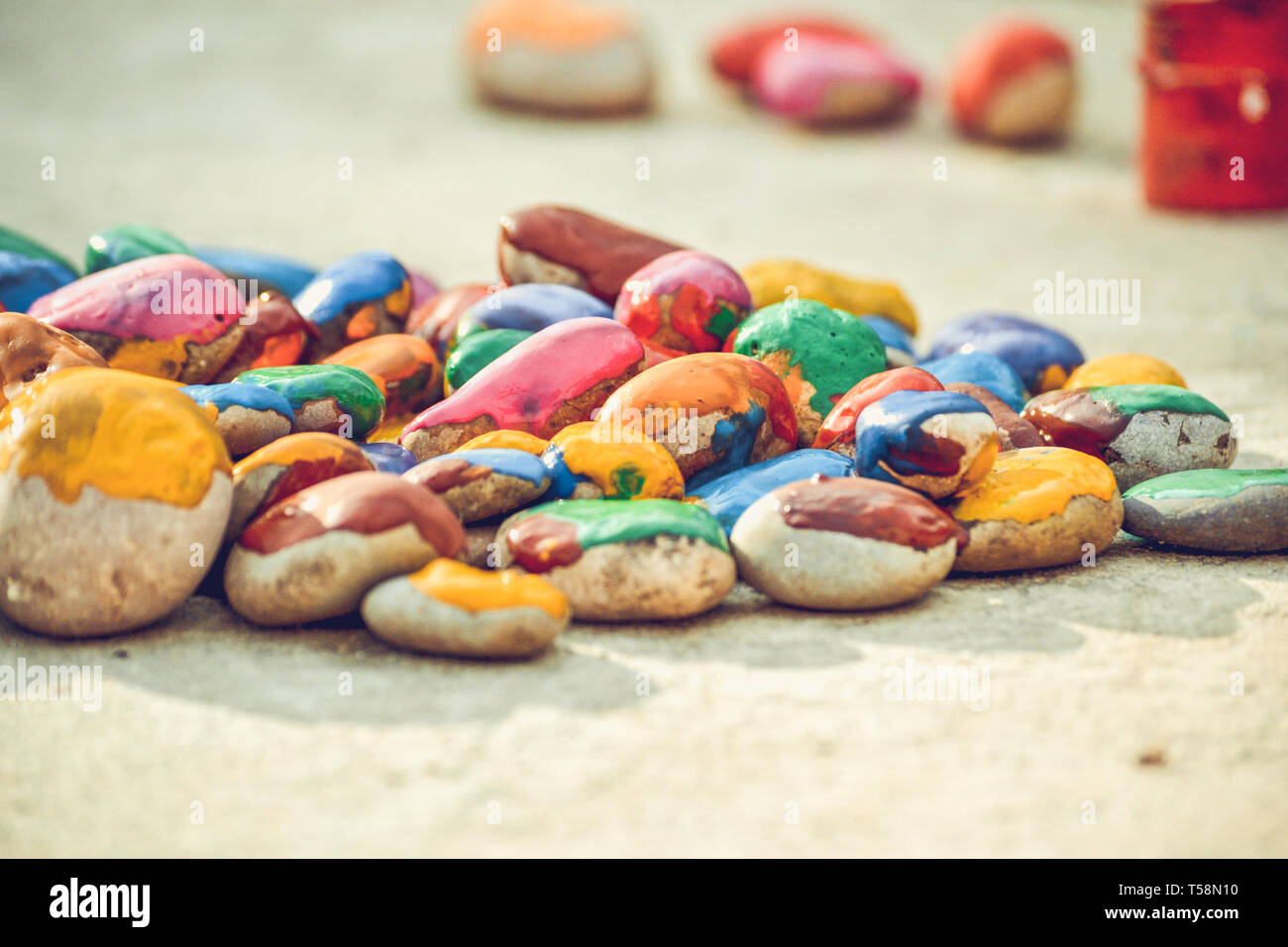 Abstract creative background close-up. Stones with a smooth surface ...