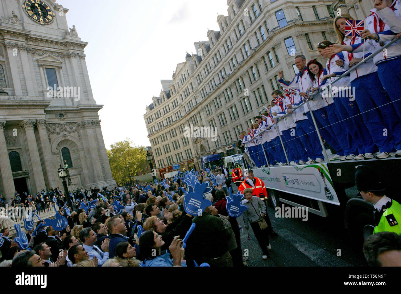 The Olympic and Paralympic Heroes Parade in London. 16/10/2008 Stock ...
