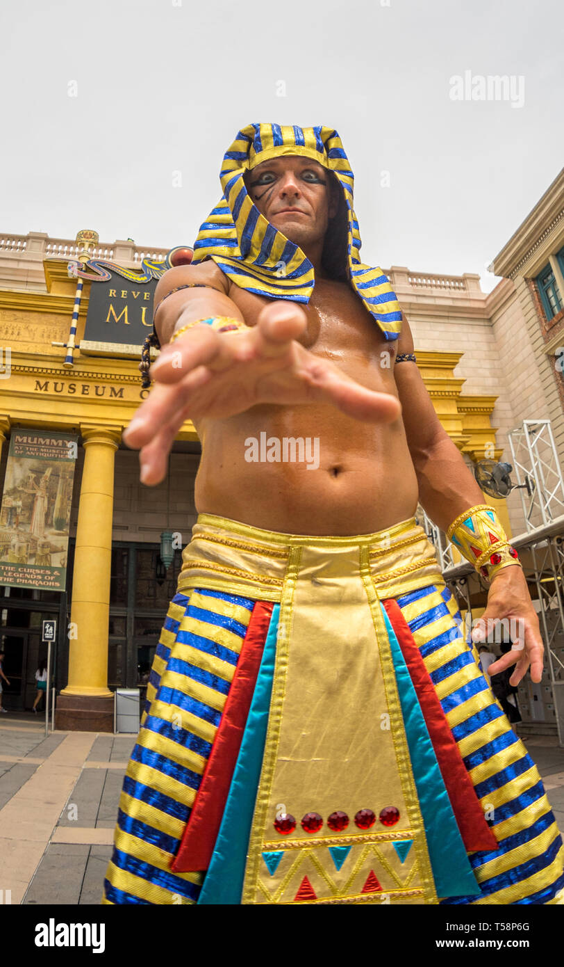 Performers outside The Mummy Attraction in Universal Studios Theme Park ...