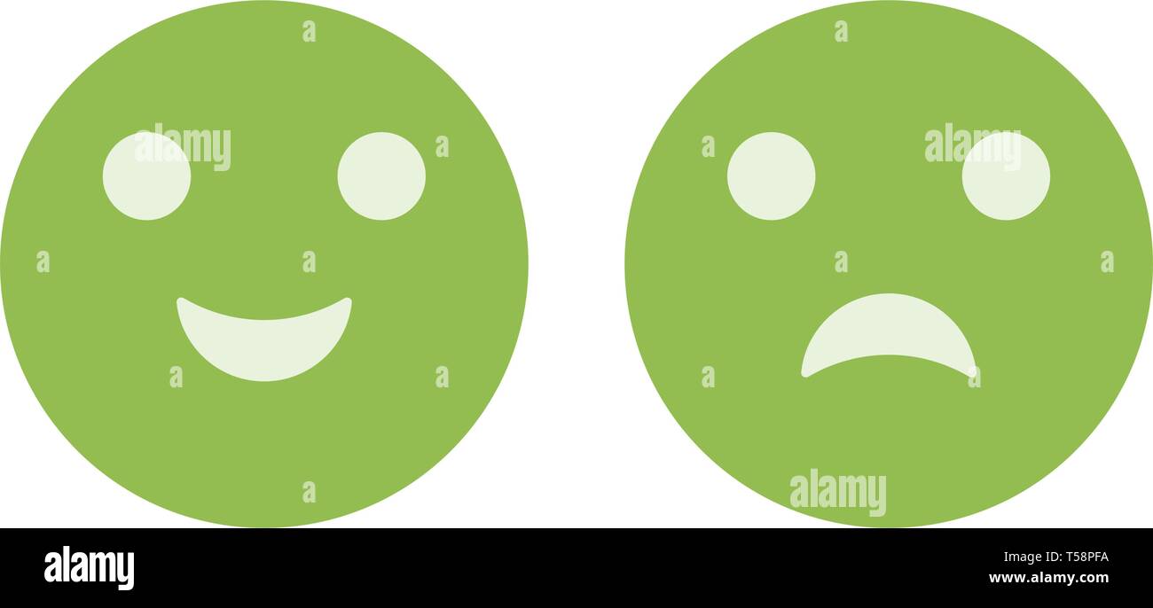Happy and sad smiley flat icons isolated on white background Stock ... Happy and sad smiley flat icons isolated on white background Stock ...