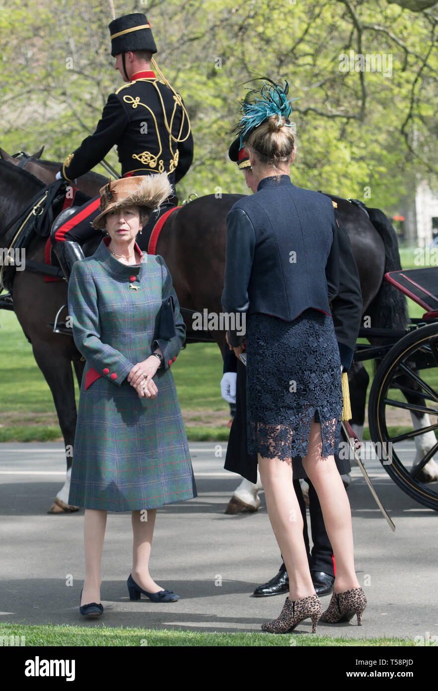 The Princess Royal during the King's Troop Royal Horse Artillery, to ...