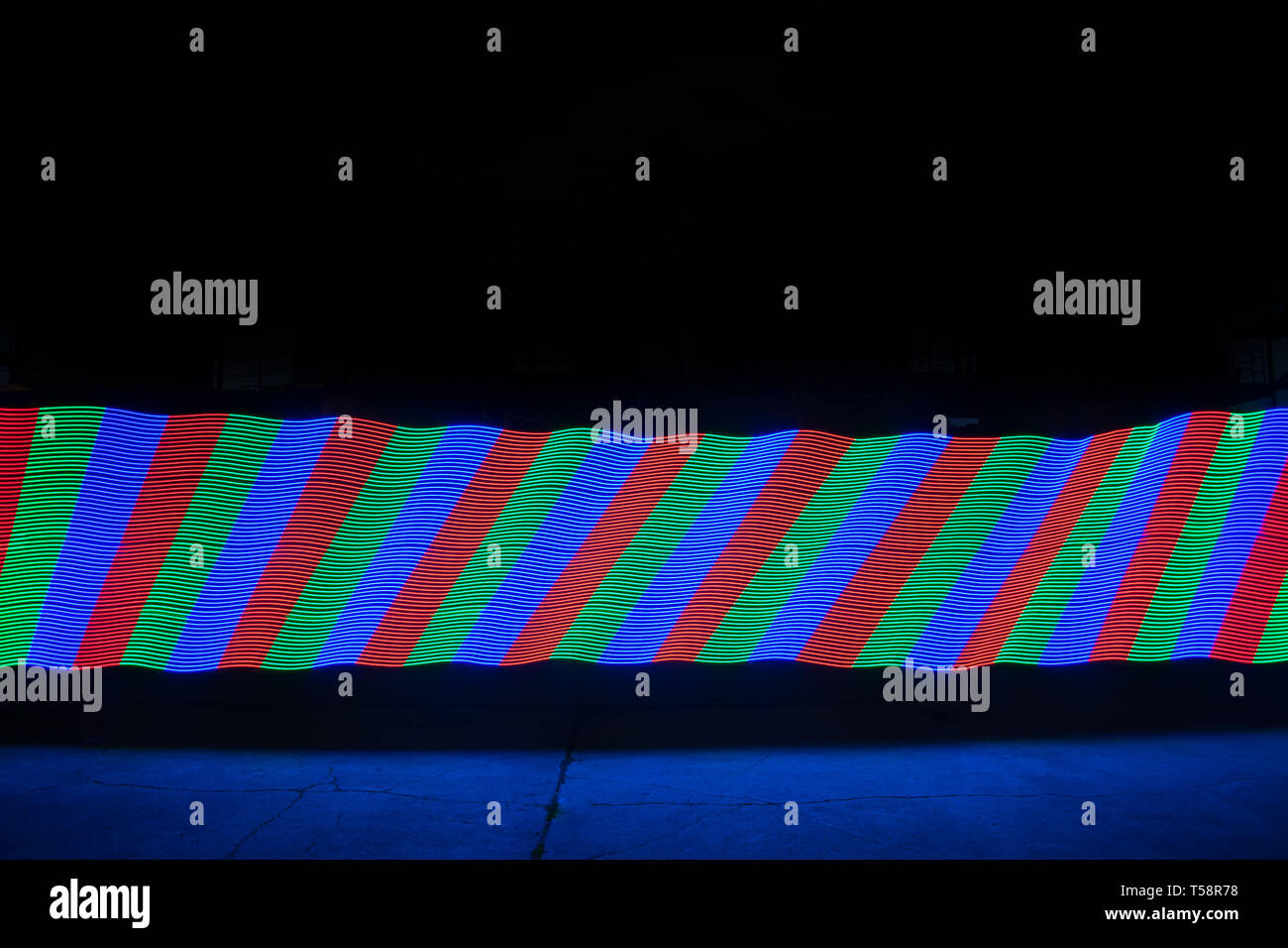 Abstract blue glowing shiny stripes hi-res stock photography and images ...