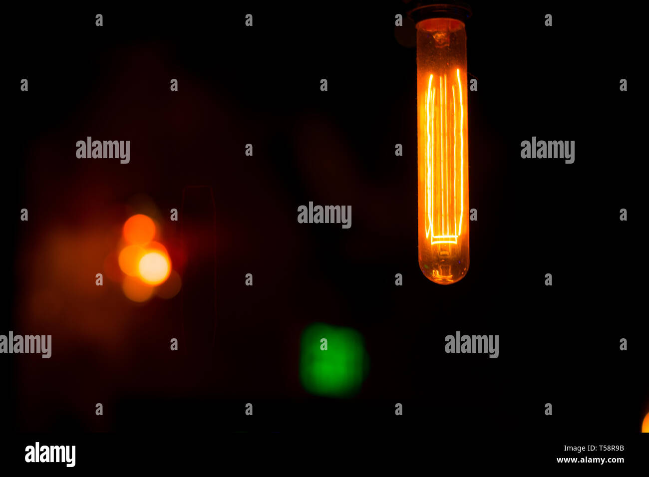 Abstract minimal yellow electric lightbulb Stock Photo - Alamy