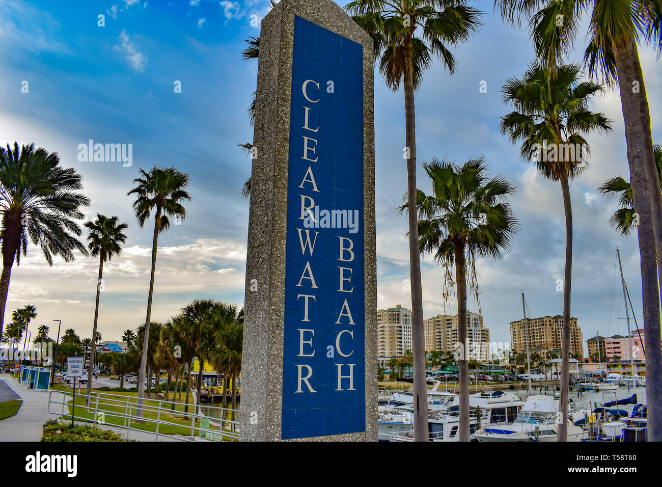 Clearwater Beach, Florida. January 25, 2019 Clearwater Beach Sign on ...