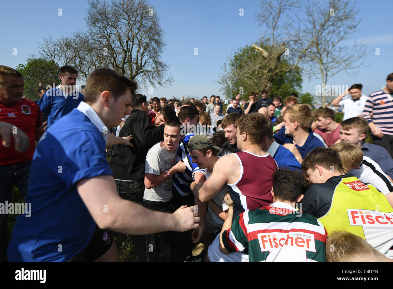 Traditional game bottle kicking hi-res stock photography and images - Alamy