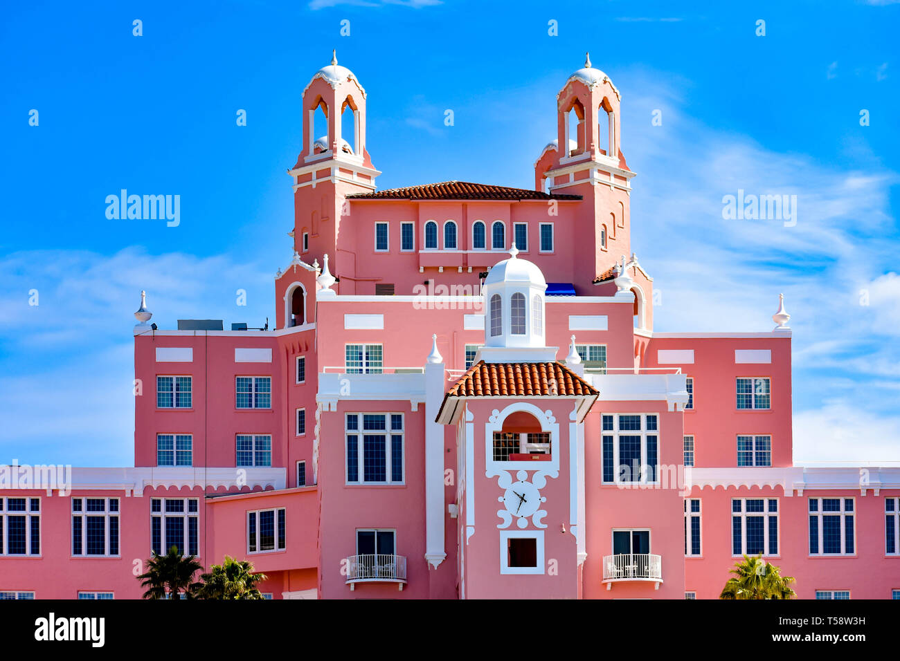 St. Pete Beach, Florida. January 25, 2019. Top view of The Don Cesar ...