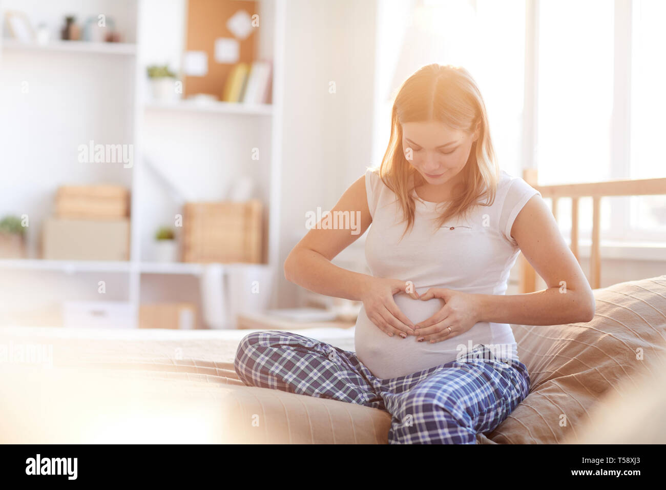 Joy of Pregnancy Stock Photo - Alamy