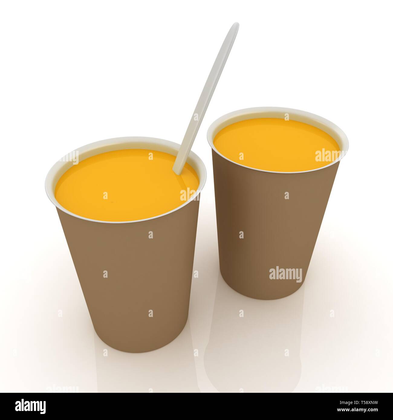 Orange juice in a fast food dishes Stock Photo - Alamy