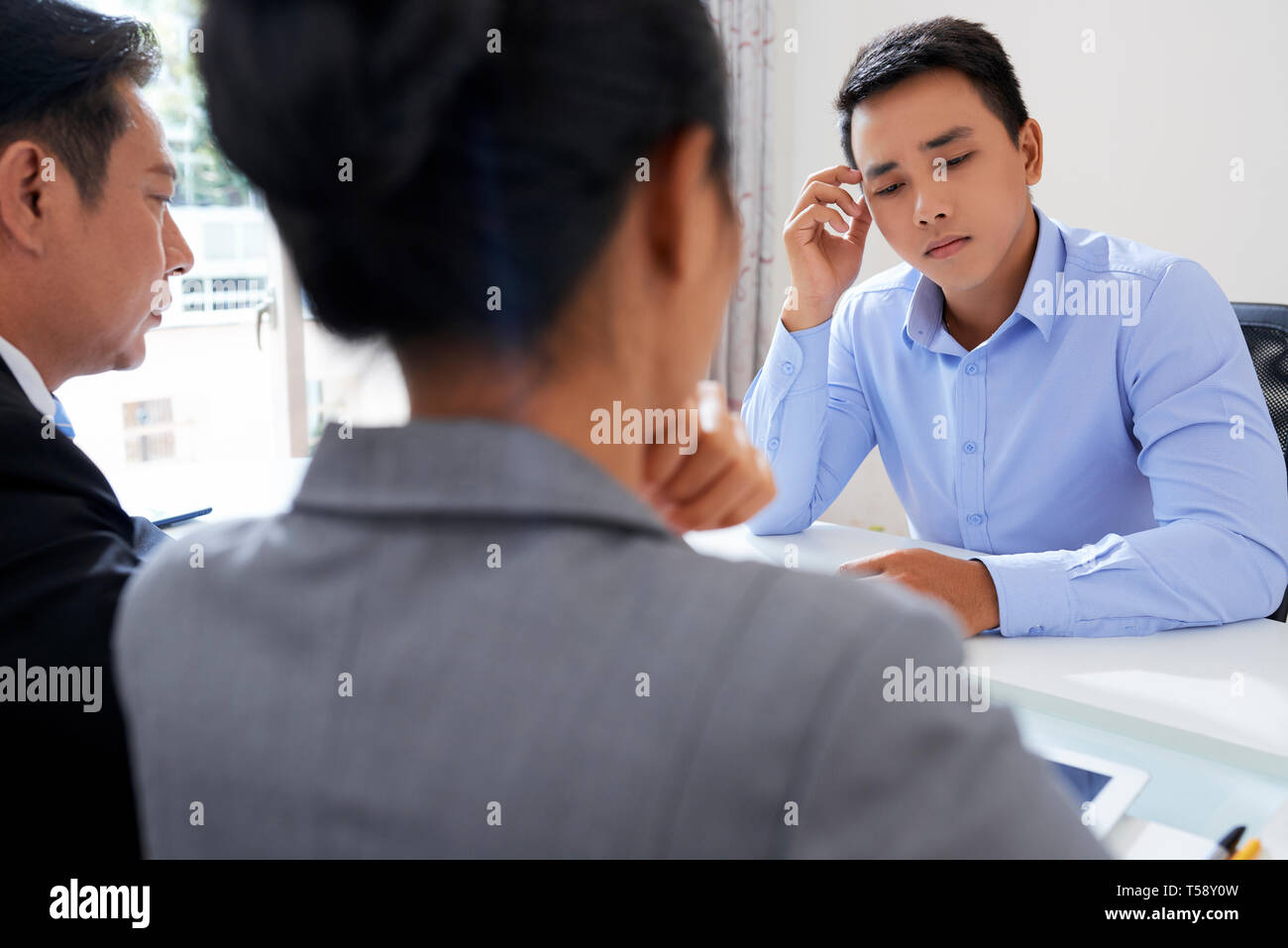 Thinking about answer hi-res stock photography and images - Alamy
