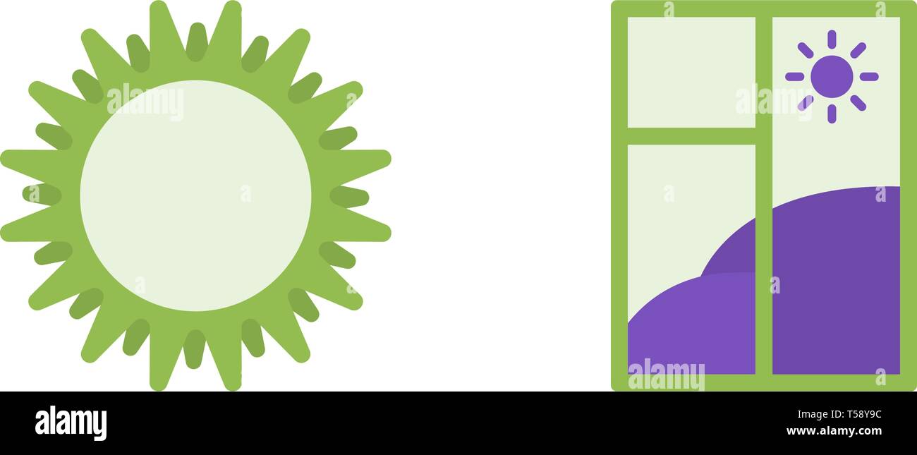 Sun and sunny day vector flat icons, weather vector illustration Stock ...