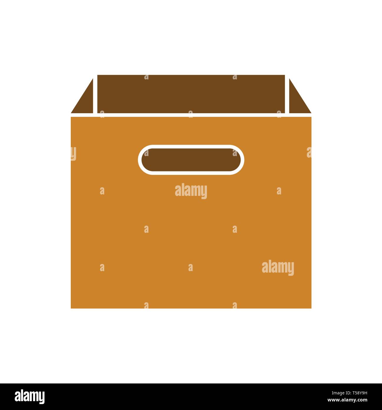 Box icon on background for graphic and web design. Simple vector sign ...