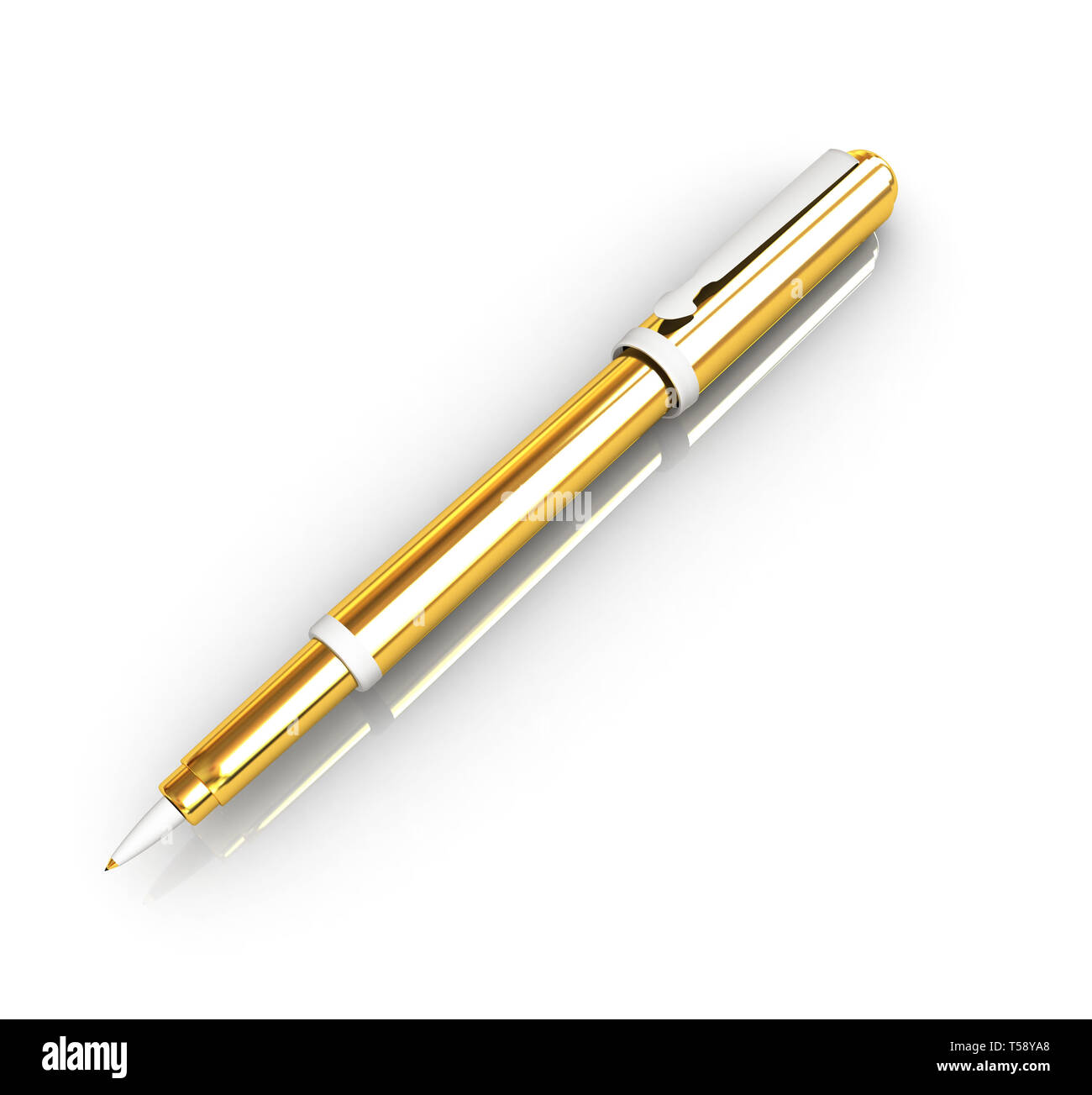 Gold corporate pen design Stock Photo - Alamy