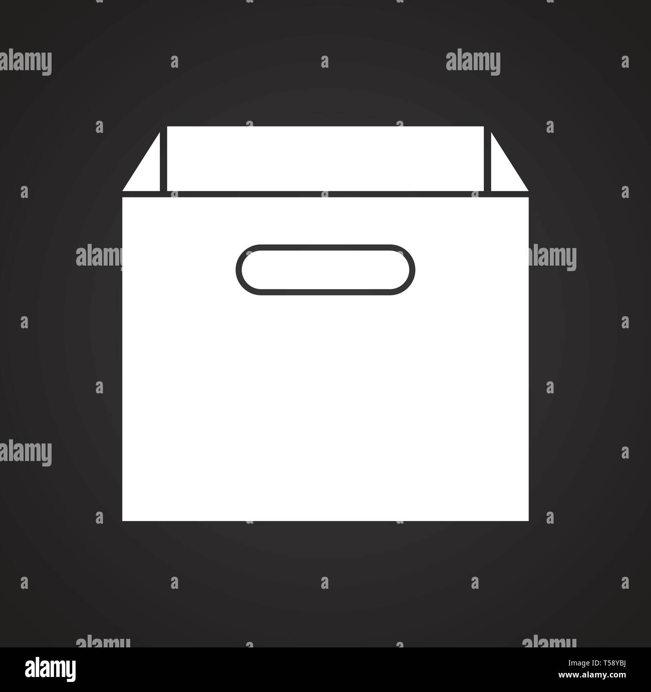 Box icon on background for graphic and web design. Simple vector sign ...