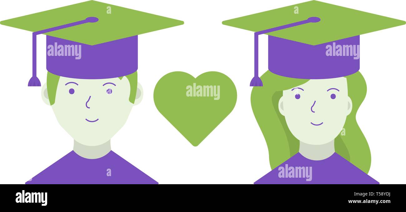 Graduation cap heart shape vector logo design Stock Vector Image & Art ...