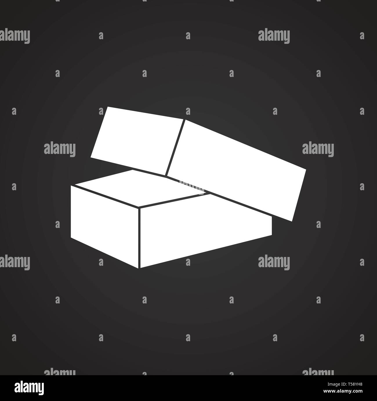 Box icon on background for graphic and web design. Simple vector sign ...