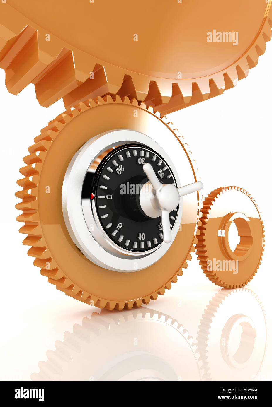gears with lock Stock Photo - Alamy
