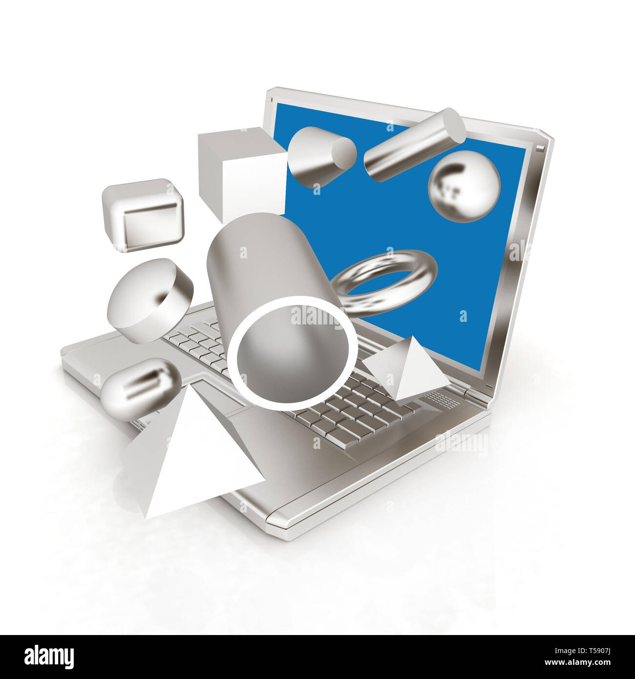 Software engineer laptop Cut Out Stock Images & Pictures - Alamy