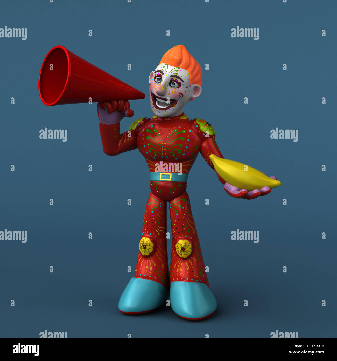 Mexican hero - 3D Illustration Stock Photo - Alamy