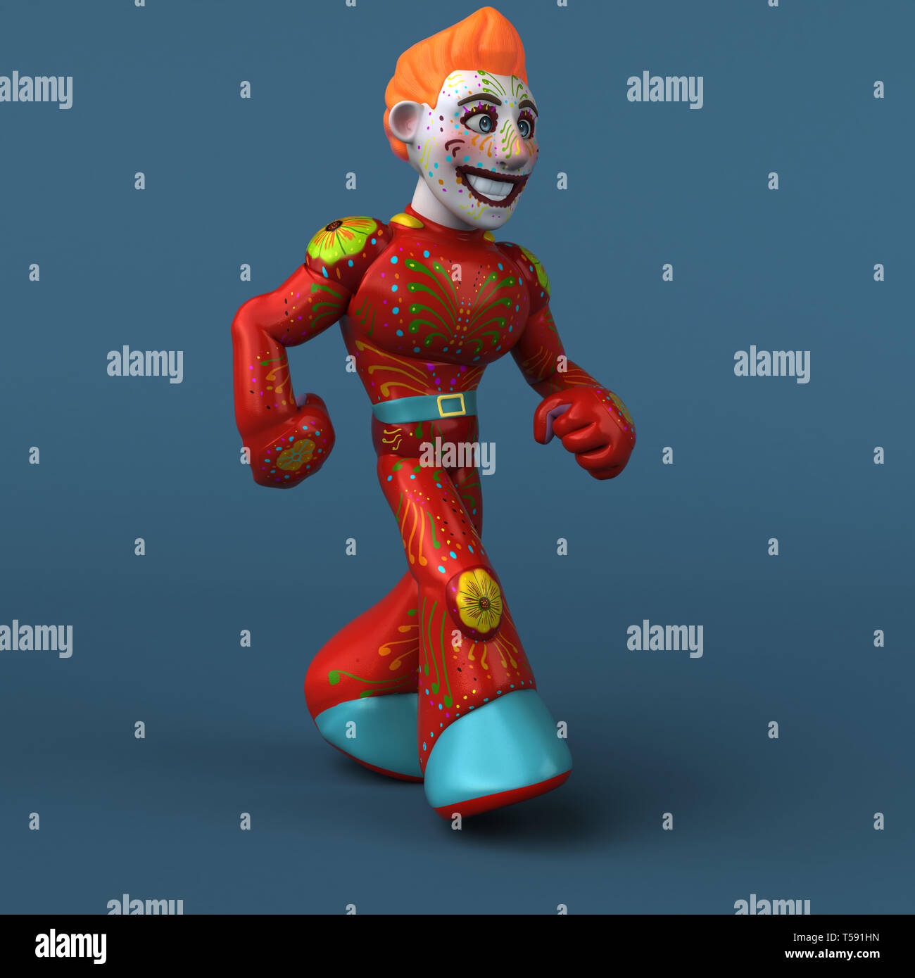 Mexican hero - 3D Illustration Stock Photo - Alamy