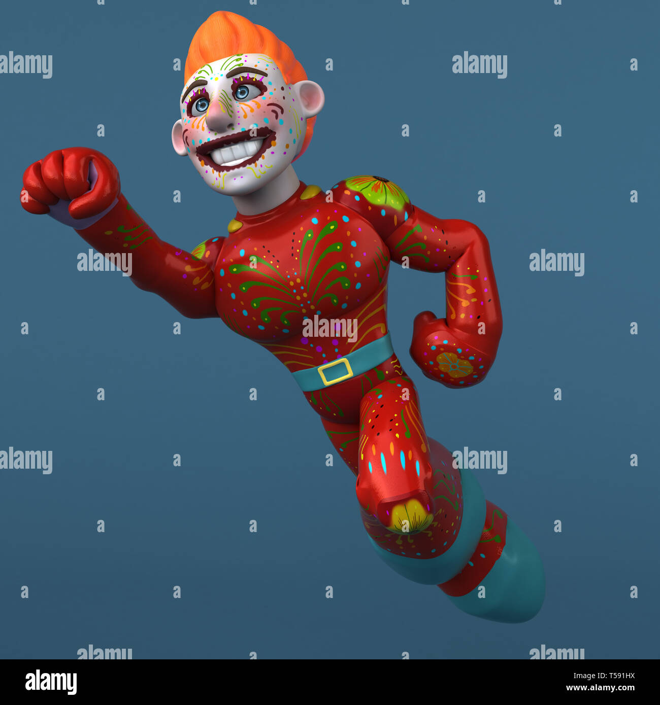 Mexican hero - 3D Illustration Stock Photo - Alamy