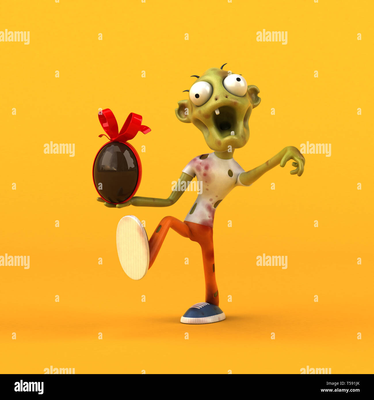 Fun zombie - 3D Illustration Stock Photo - Alamy