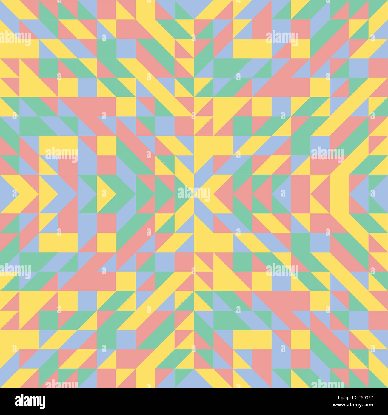 Seamless geometric triangle pattern. Abstract retro Vector Stock Vector ...