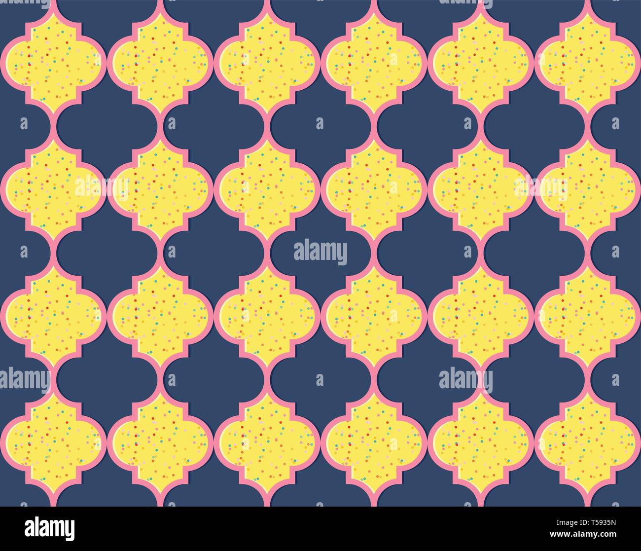 Moroccan Quatrefoil Seamless Pattern Mosaic Ogee Vector Stock Vector ...