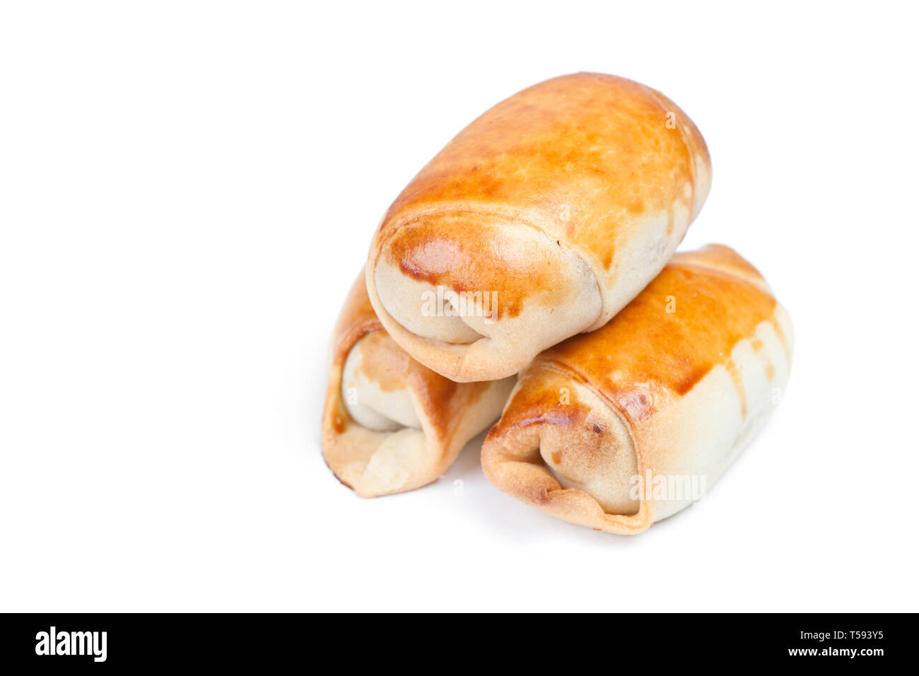 Group of baked buns isolated on white background Stock Photo - Alamy