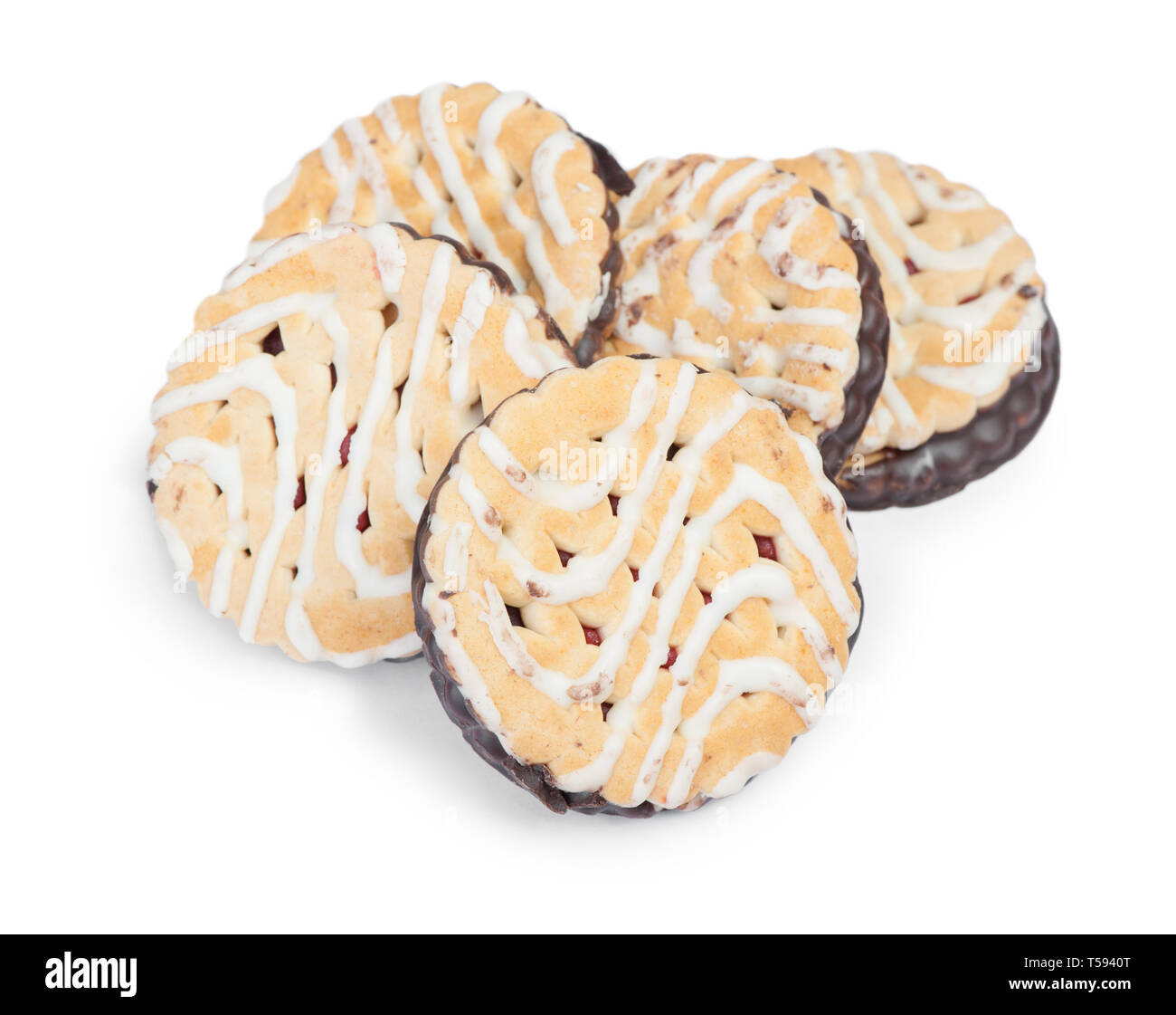 Sugar coated biscuits Cut Out Stock Images & Pictures - Alamy