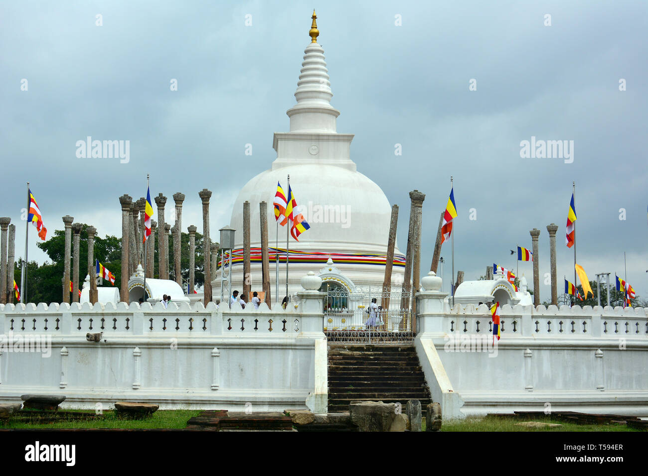 Thuparamaya stupa, Anuradhapura, Sri Lanka, UNESCO World Heritage Site ...
