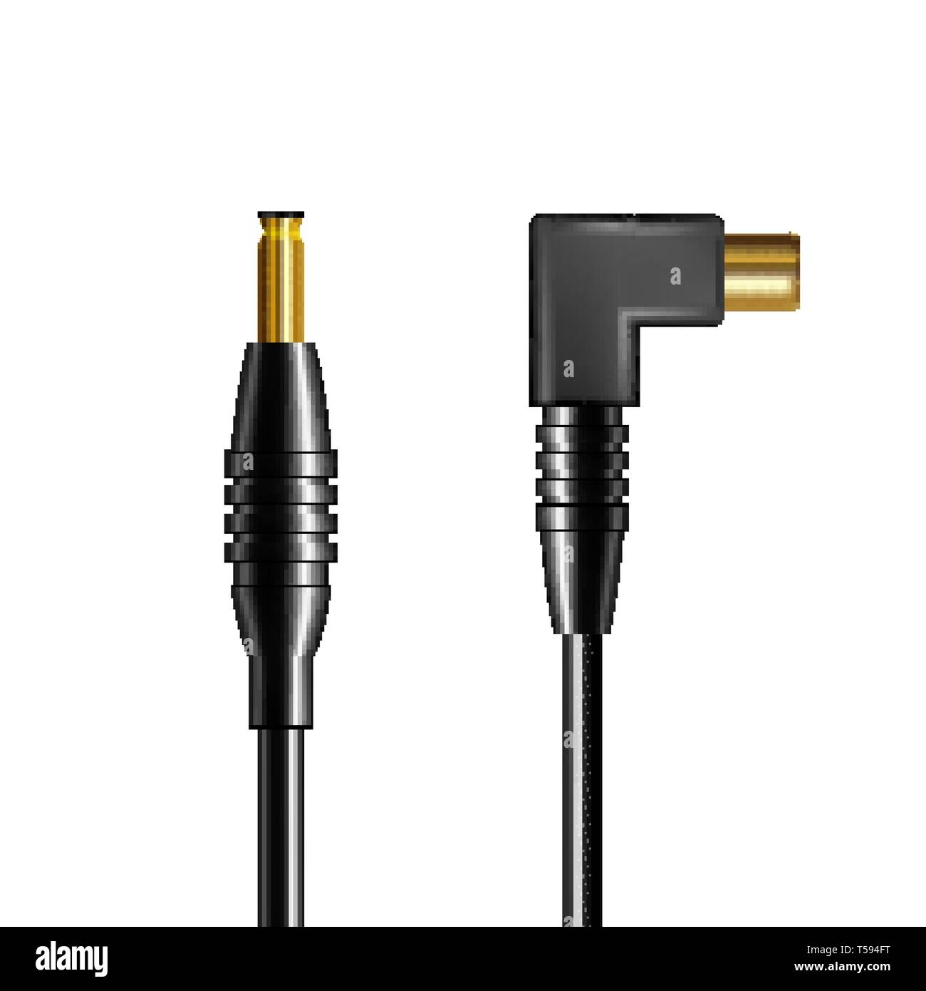 Realistic Wire Plug Of Charger Adapter Vector Stock Vector Image & Art ...