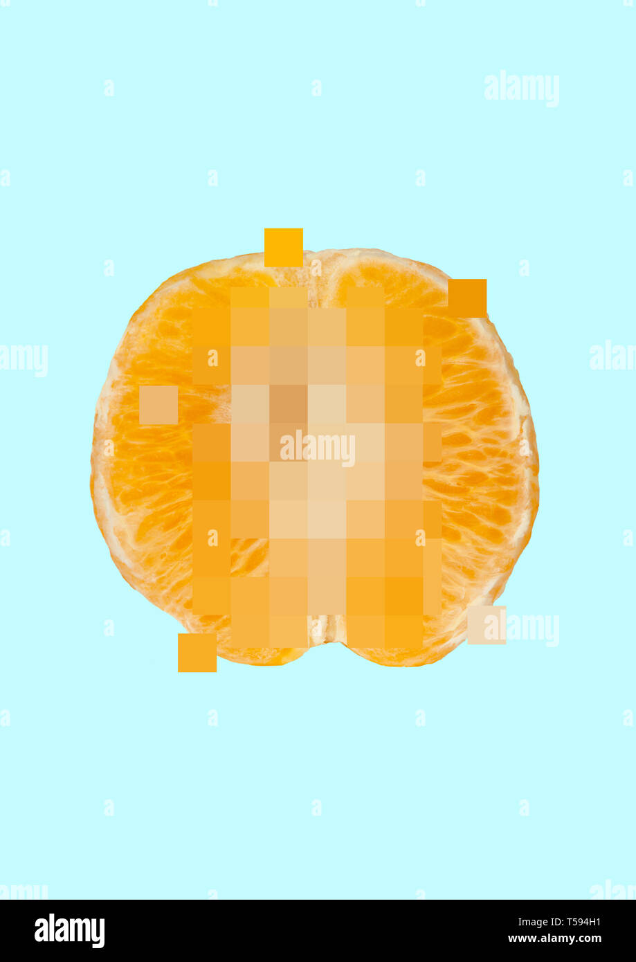 Have no rights in the silence. Censored half of orange against blue ...