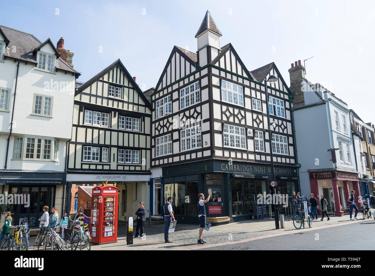 Black and white wood frame building Bridge Street Cambridge England ...