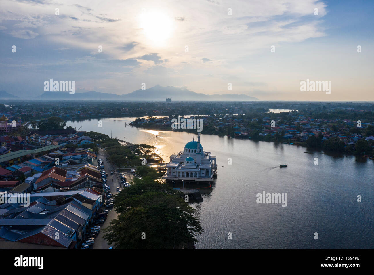 Aerial view Kuching, Bornéo, Malaysia Stock Photo - Alamy