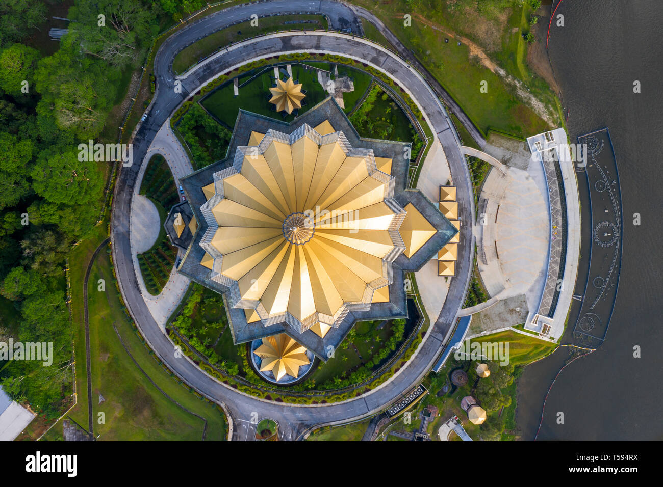 Aerial view Kuching, Bornéo, Malaysia Stock Photo - Alamy