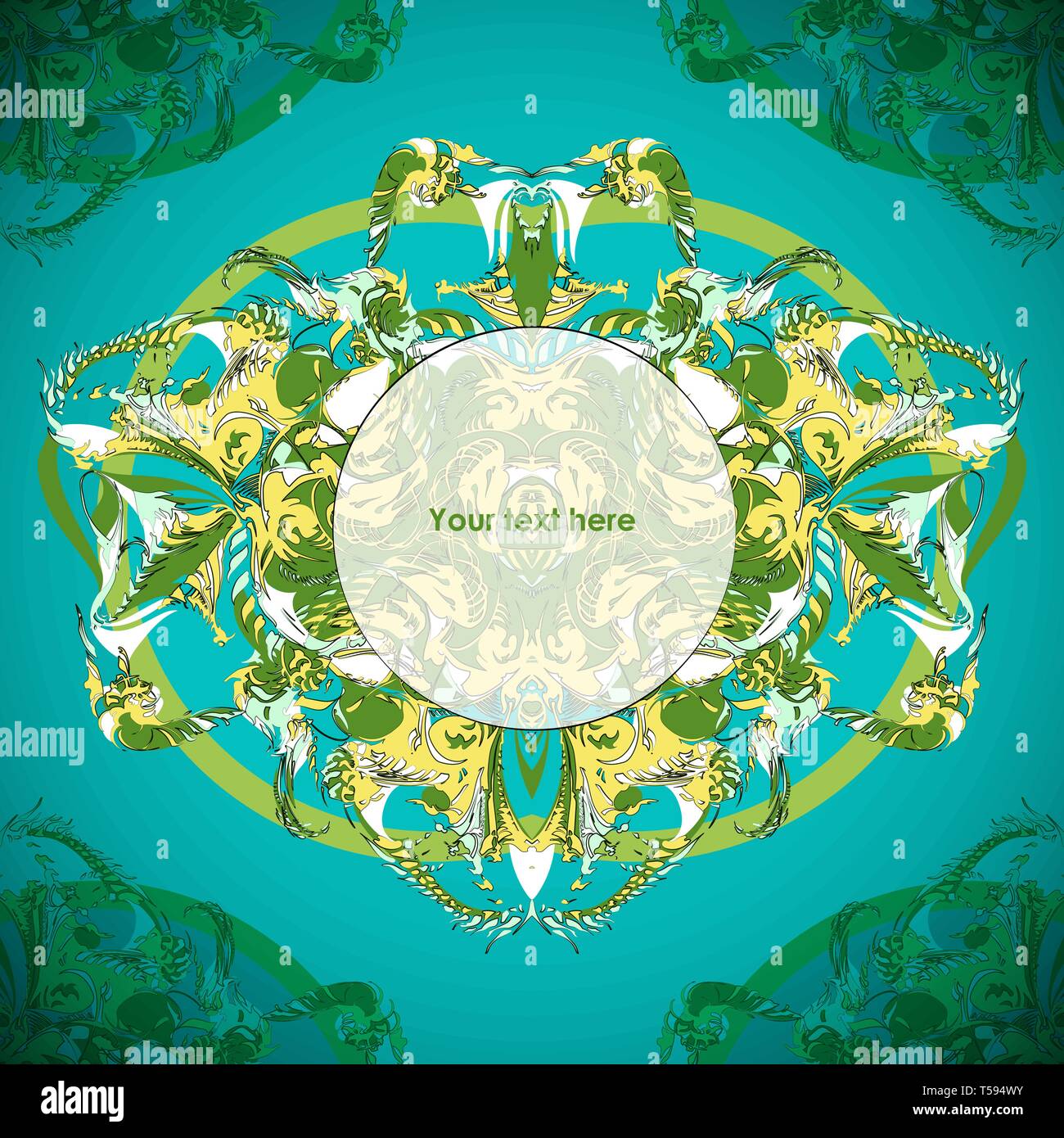 Decorative corners from botanical motifs. Beautiful lines create ...