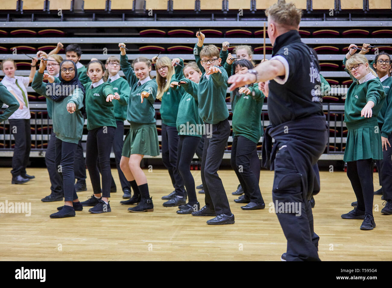 Students at Allerton High School in Leeds are put through their paces ...
