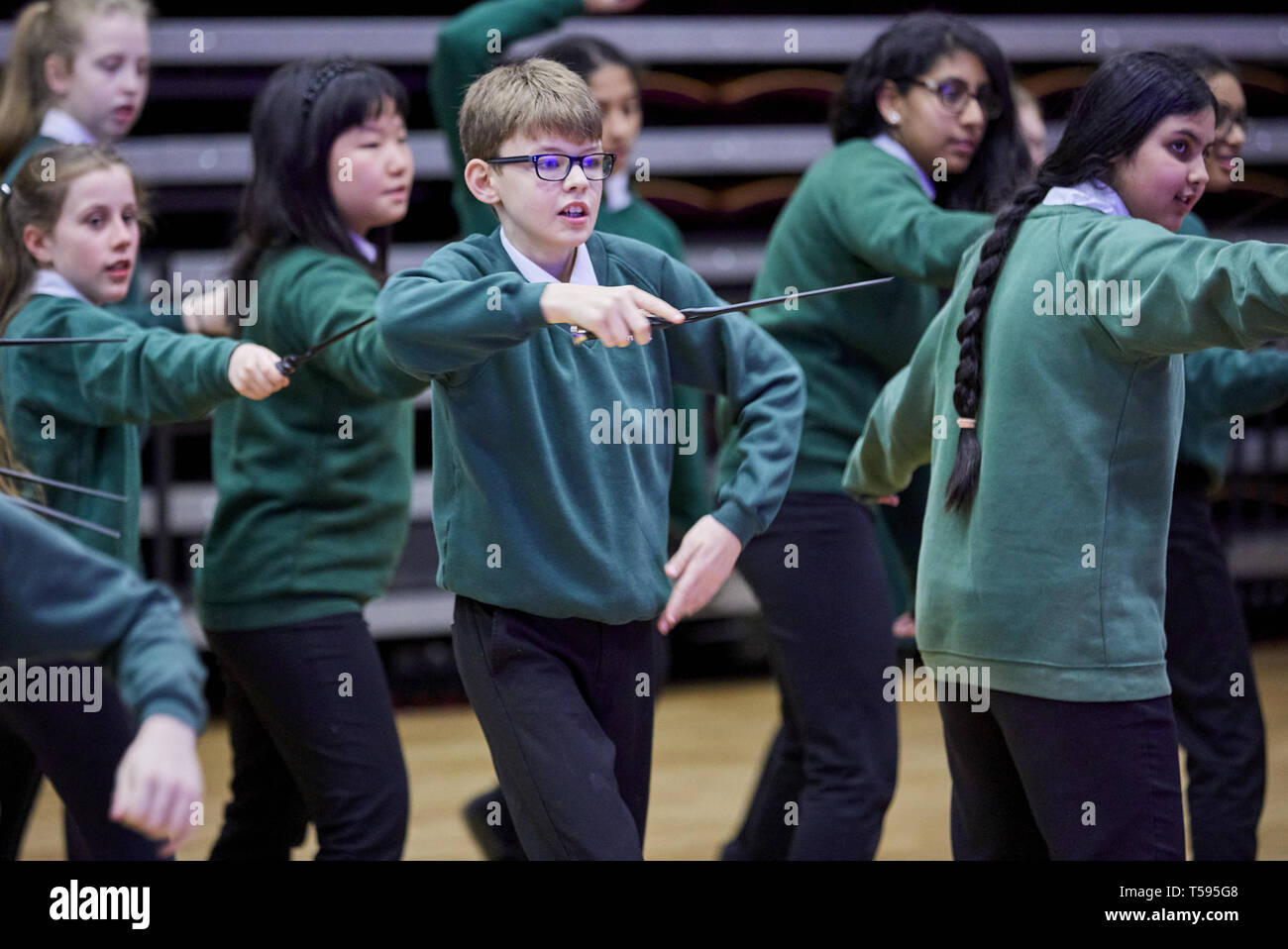 Students at Allerton High School in Leeds are put through their paces ...