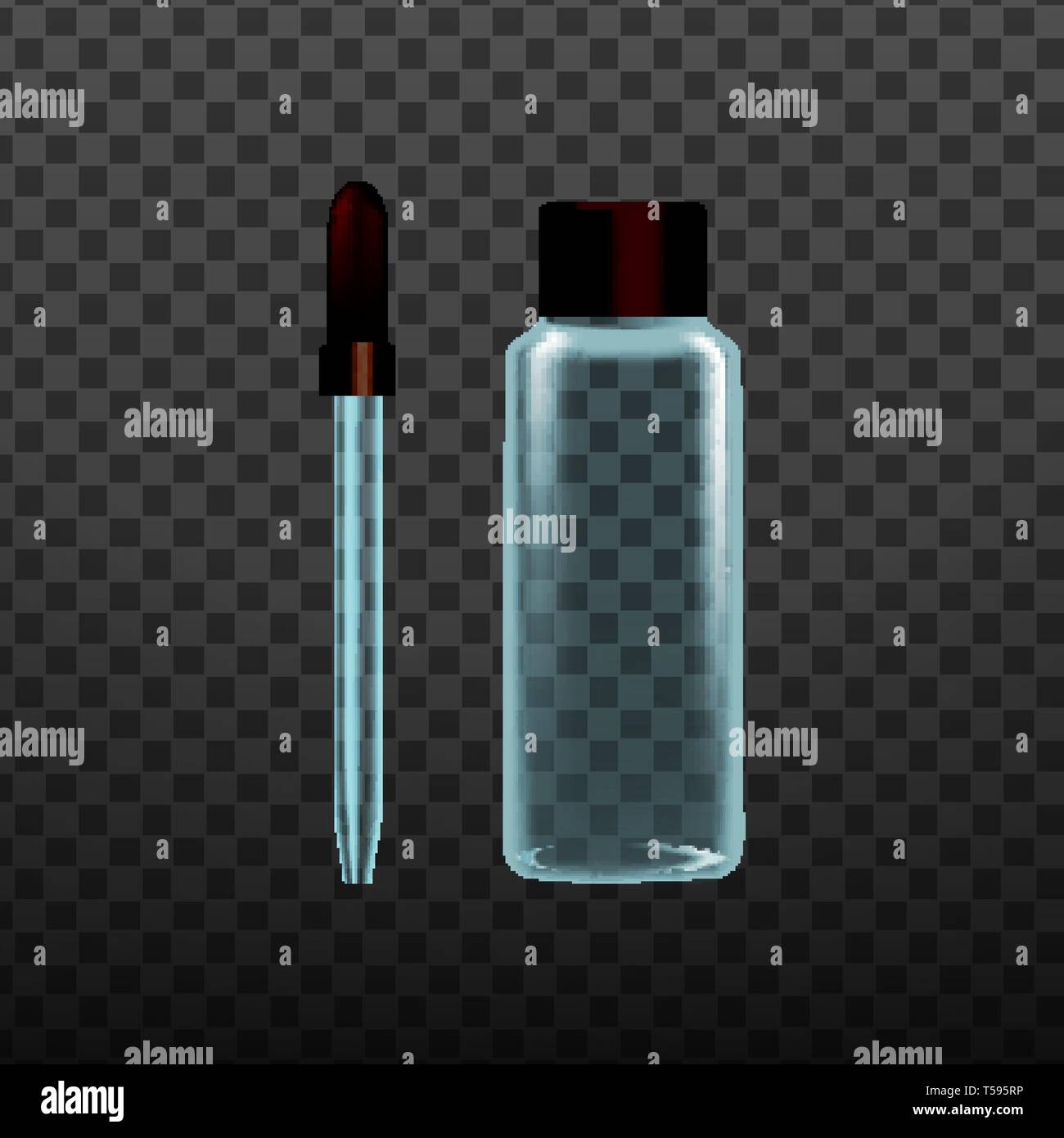 Realistic Laboratory Tool Glass Pipette Vector Stock Vector Image & Art ...