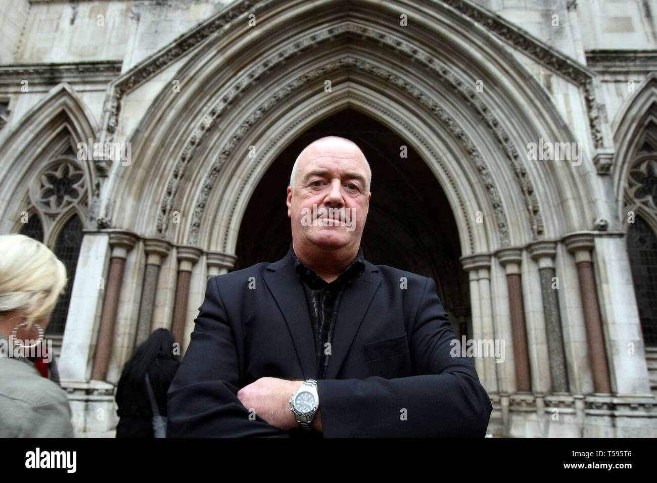 Blacklisted building worker Steve Acheson Outside the Royal Courts of ...