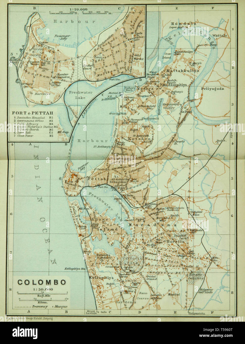 Colombo map hi-res stock photography and images - Alamy