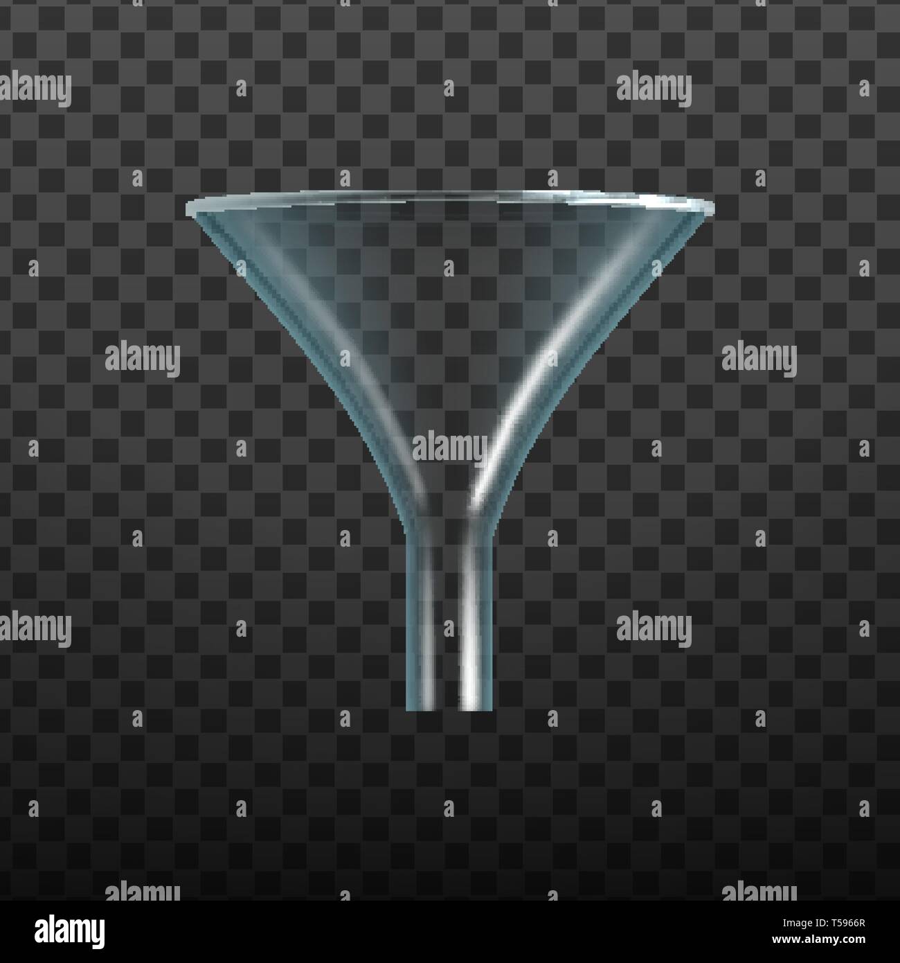 Glassware Transparent Laboratory Funnel Vector Stock Vector Image & Art ...