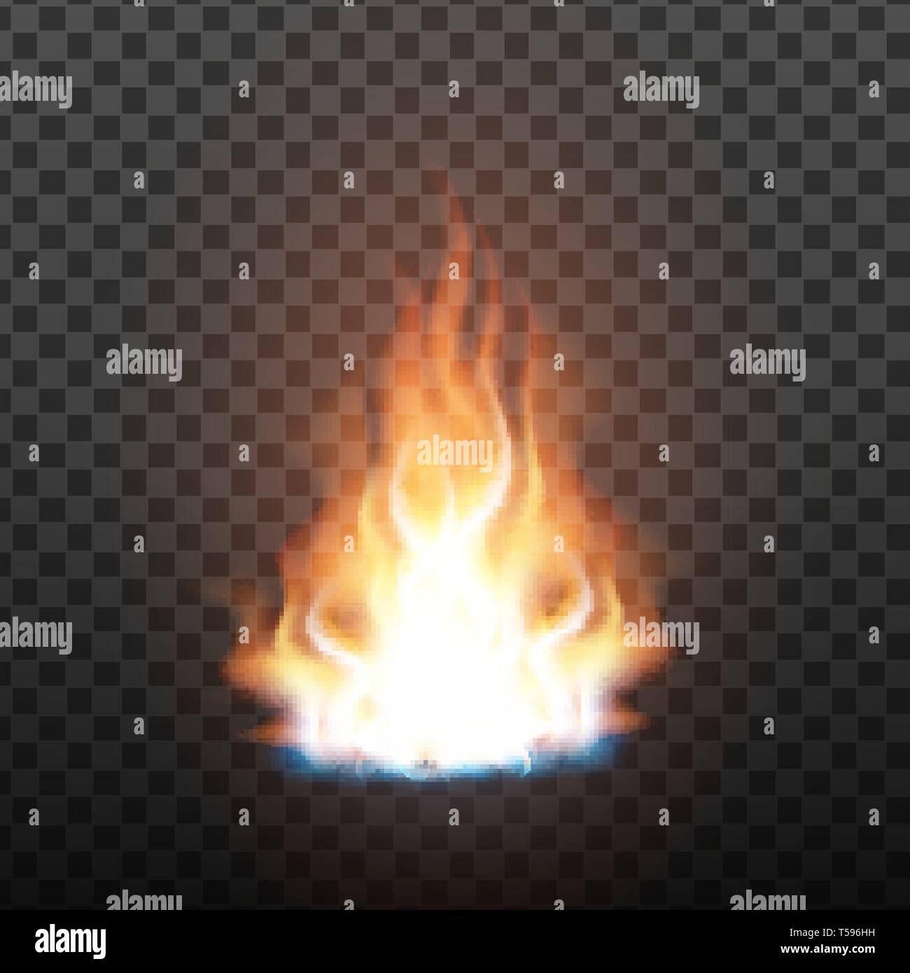 Animation Stage Of Bright Realistic Fire Vector Stock Vector Image ...