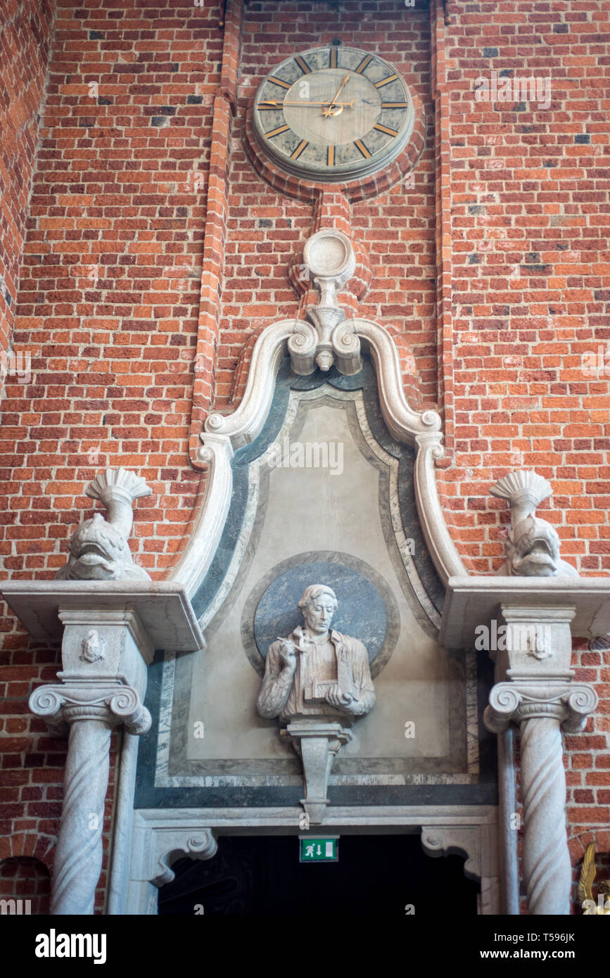 The ornate entrance to the Golden Hall in Stockholm City Hall with a ...