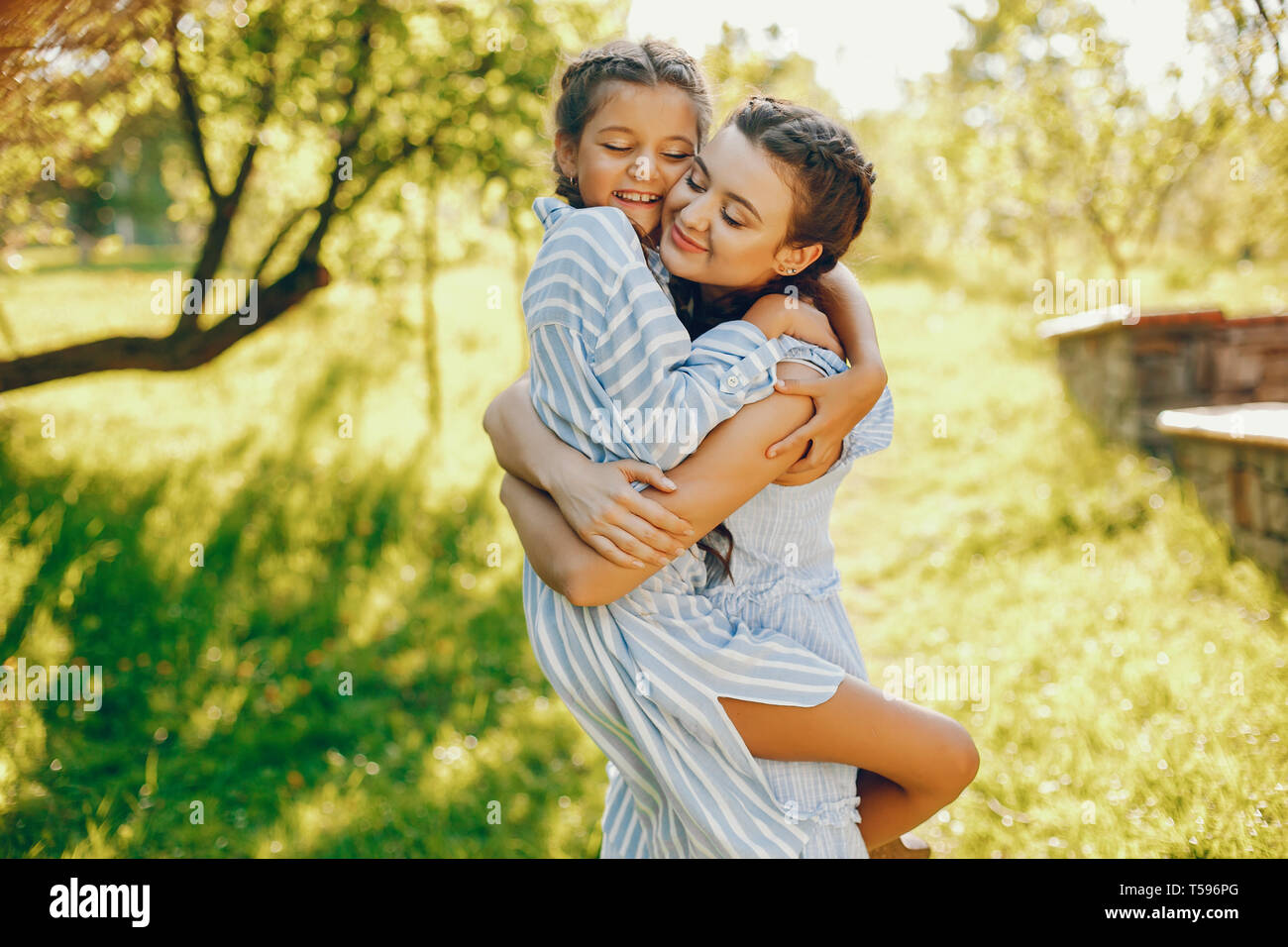 beautiful mother with pretty daughter Stock Photo - Alamy