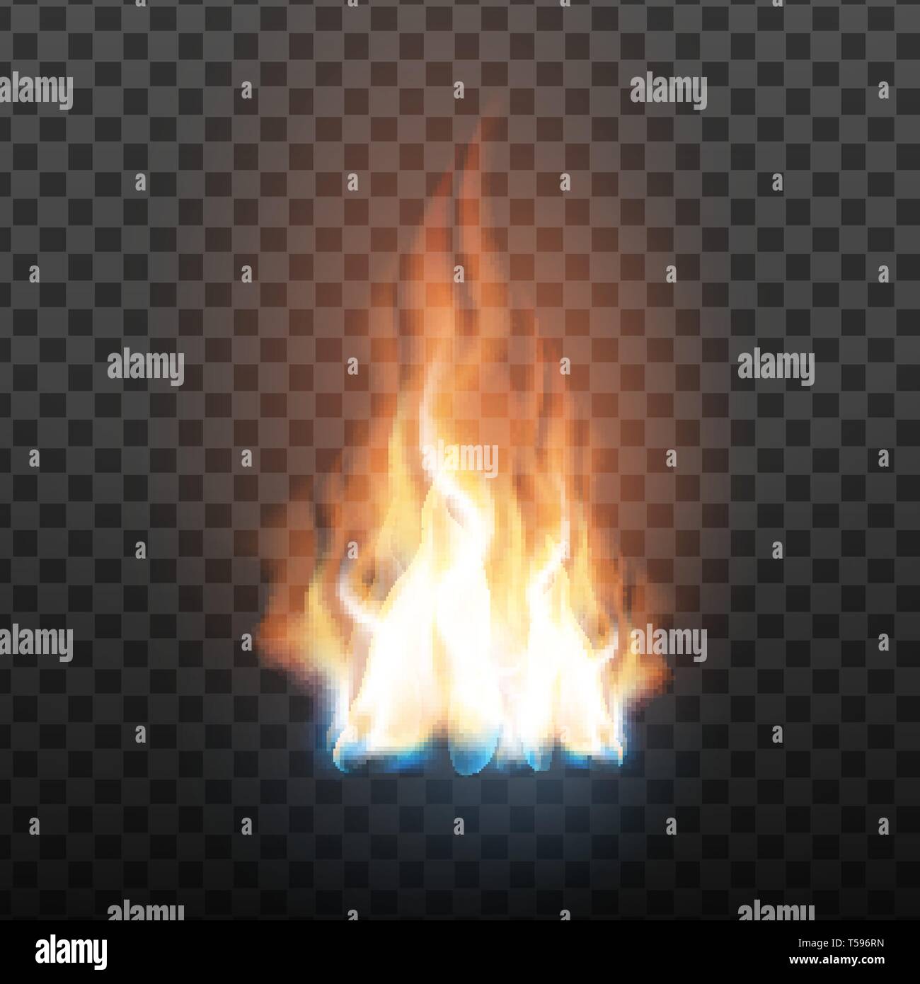 Animation Stage Of Decorative Fire Flame Vector Stock Vector Image ...